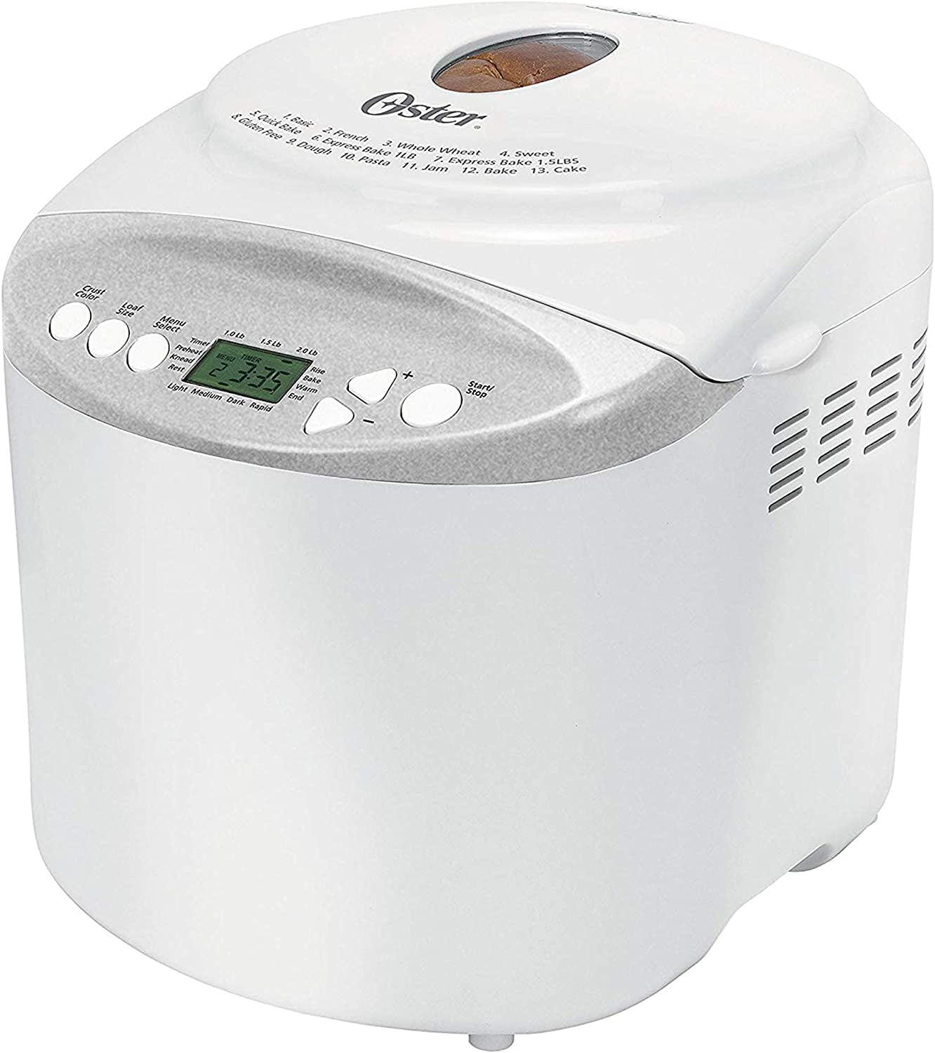 Oster Artisan Bread Machine, Expressbake Maker with Gluten-Free Setting, White - Walmart.com