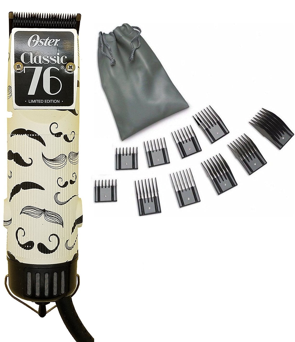 Oster 76 Mustache Hair Clipper Limited Edition, 10 PC Comb Set, Heavy ...