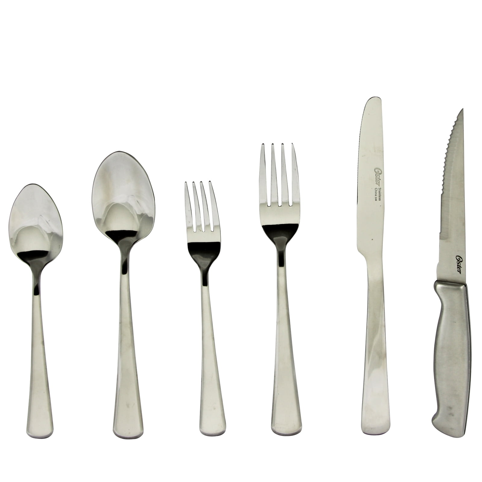Oster Baldwyn 24 piece Mirror Polished Flatware Set - Walmart.com