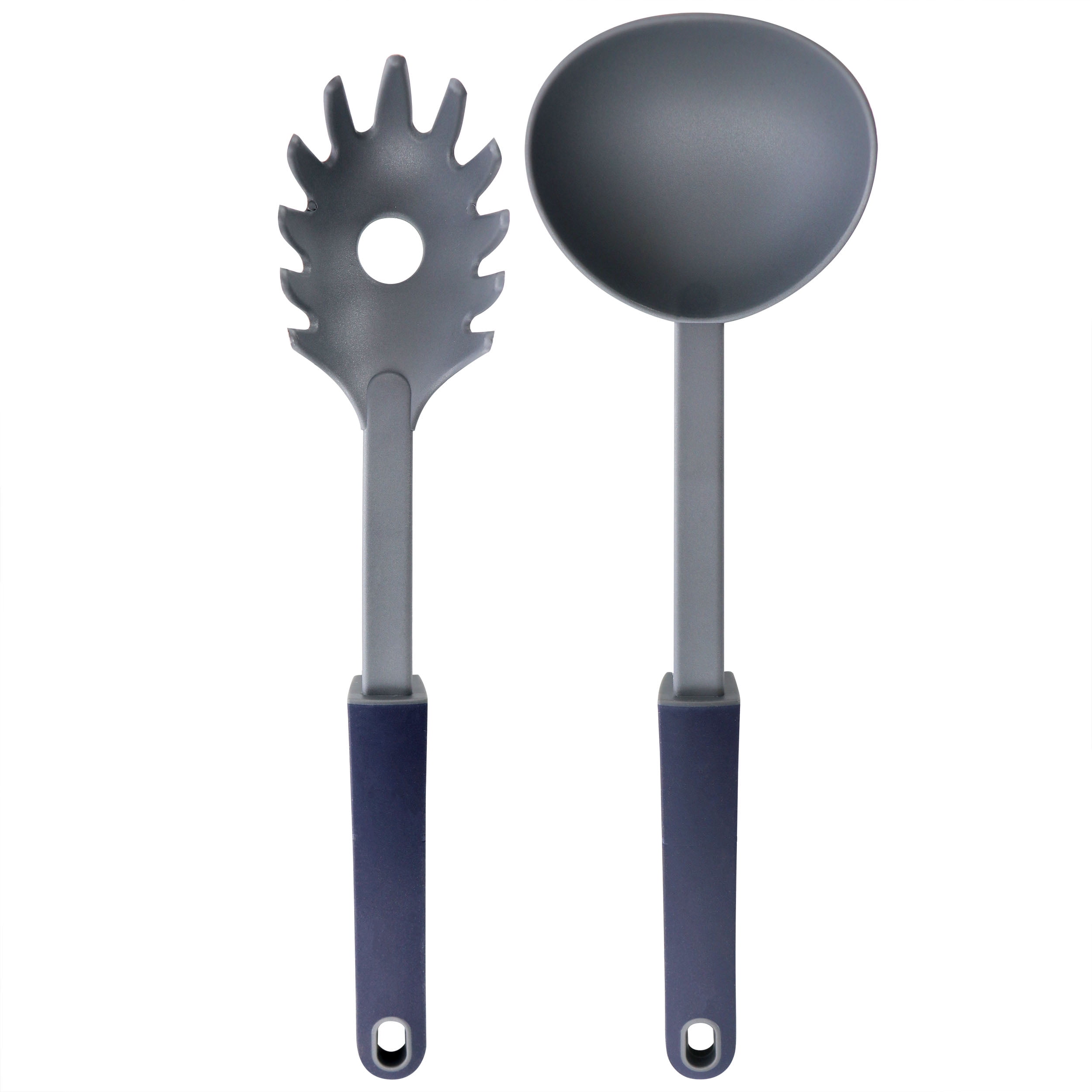 Oster Bluemarine 2 Piece Ladle and Pasta Server Utensil Set in Navy ...