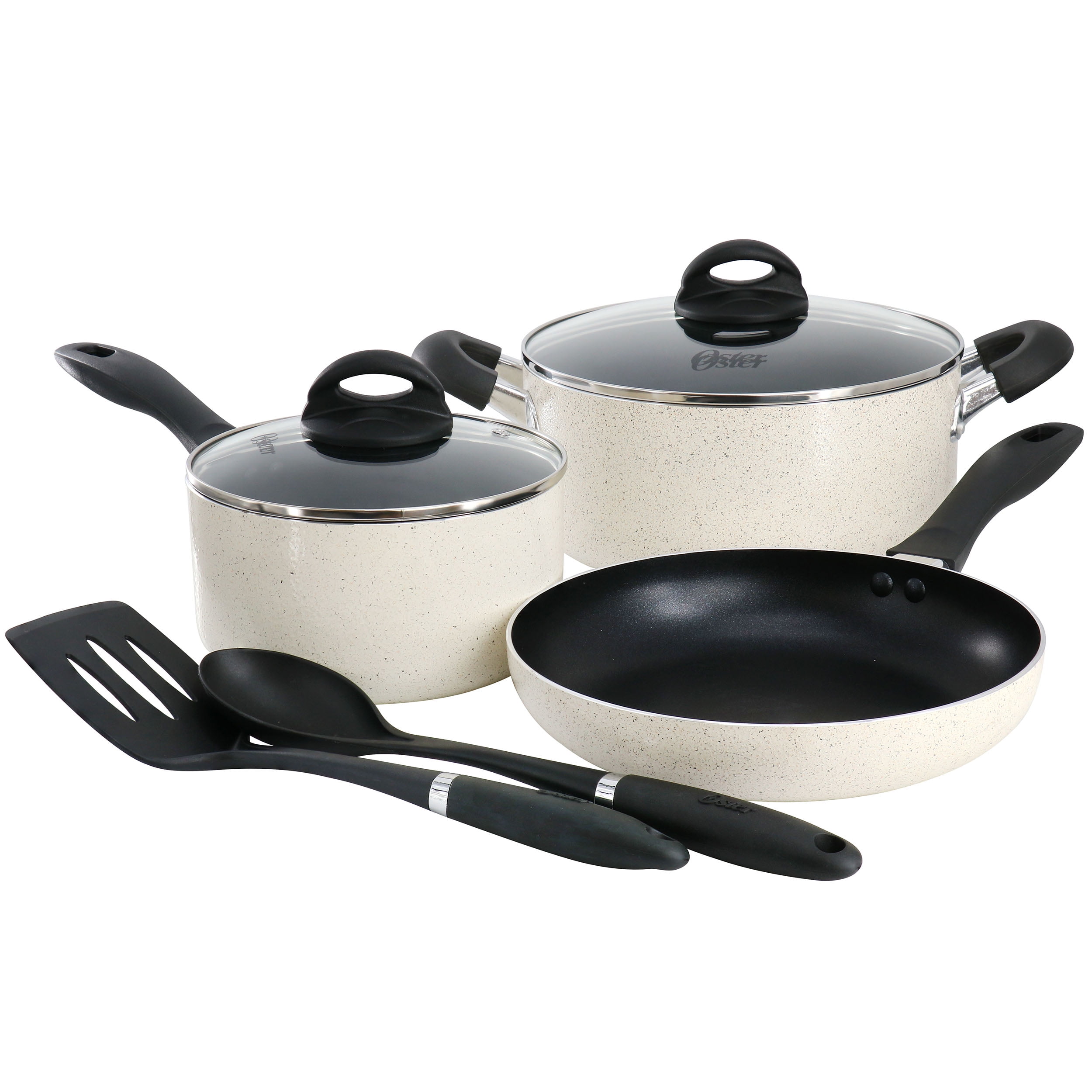 Oster Clairborne 7 Piece Nonstick Aluminum Cookware and Kitchen Tool ...