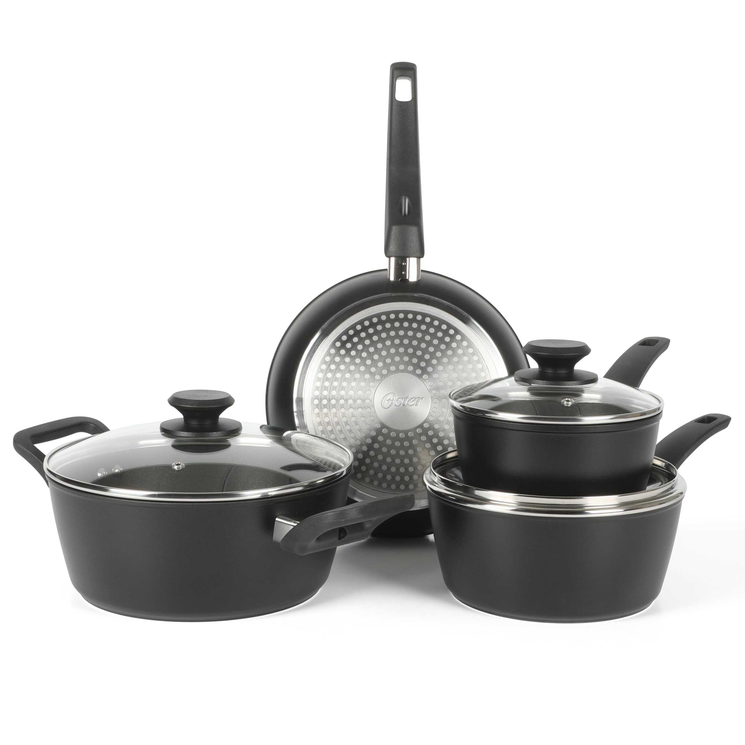 Oster Connelly 7 Piece Aluminum Premium Nonstick Pots and Pans Cookware ...