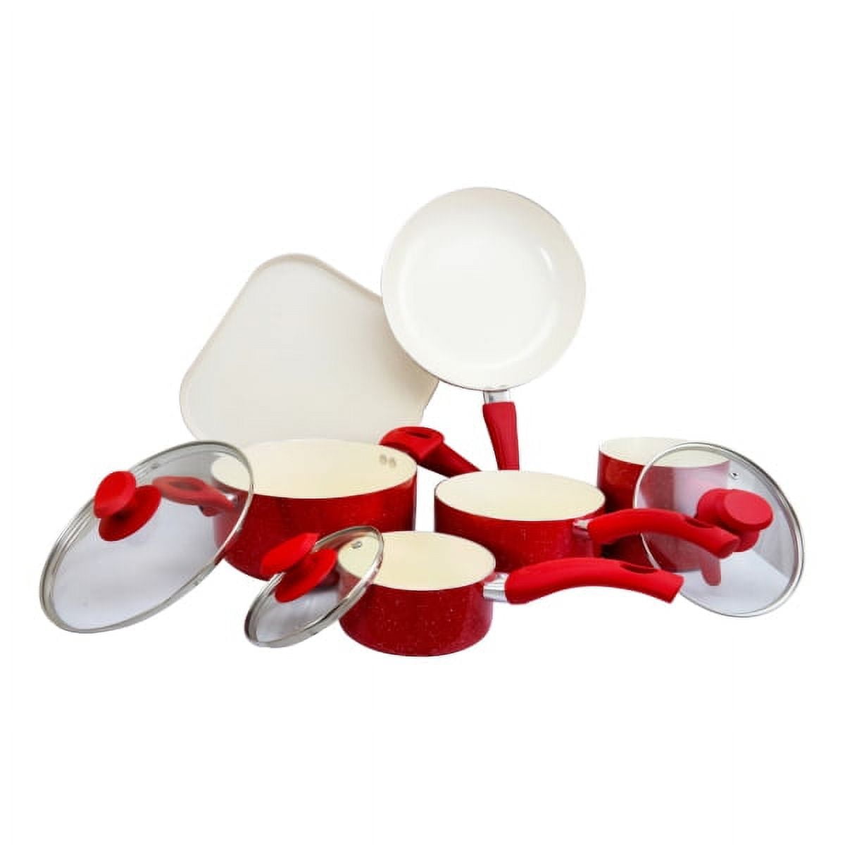 Oster Cookware Set, Cocina San Jacinto 9-Piece, Red - Walmart.com