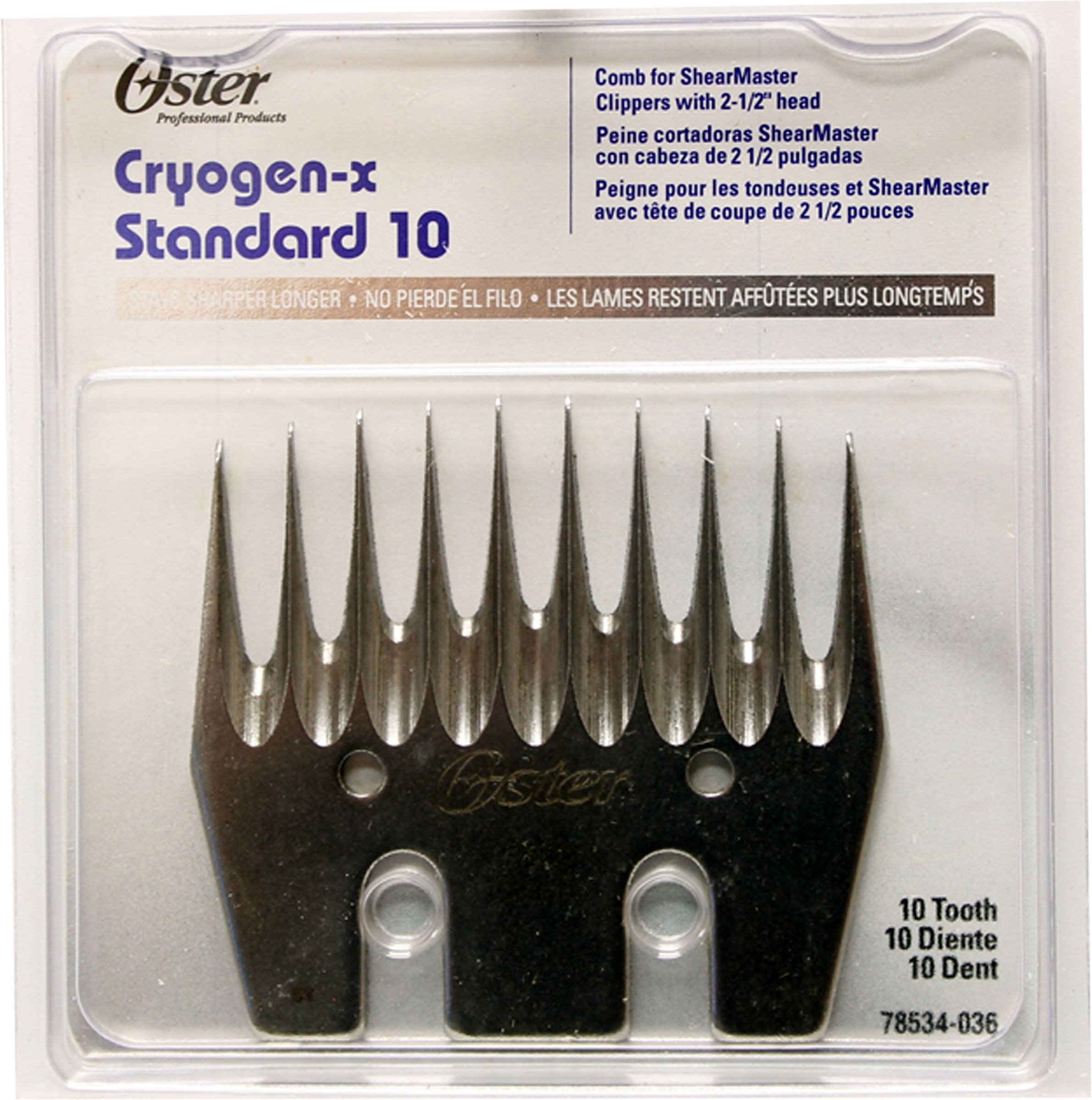 Oster Corporation-Shearmaster 10-tooth Standard Comb- Black 2.5 X 10 ...