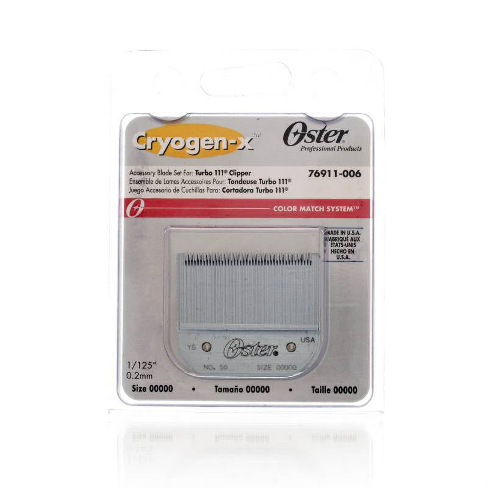 Oster Cryogen-X Replacement Blade Turbo 111 Size 00000 Model No. 76911 ...