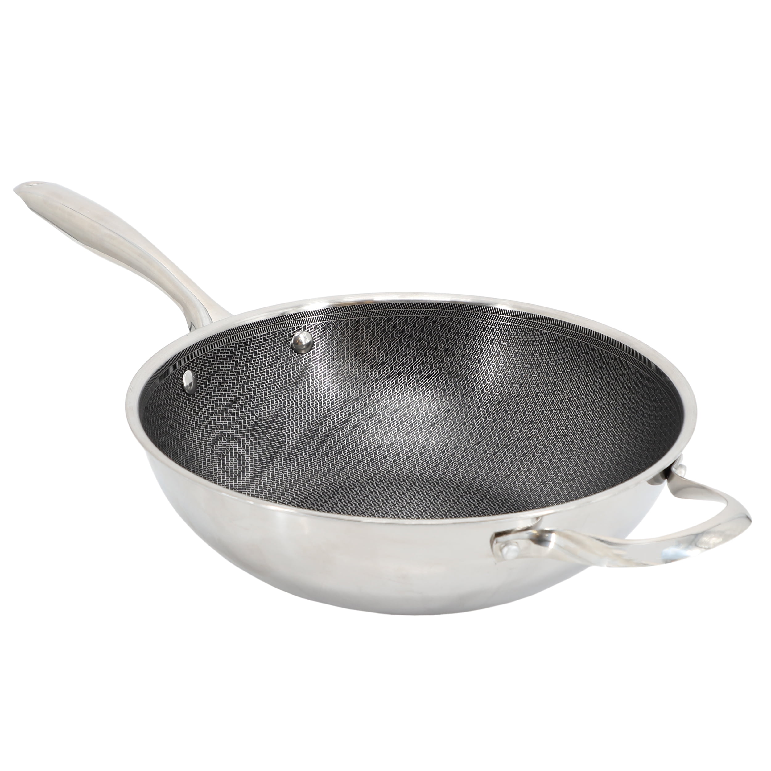 Oster Modessa 11 Inch Nonstick Triply Stainless Steel Wok with ...