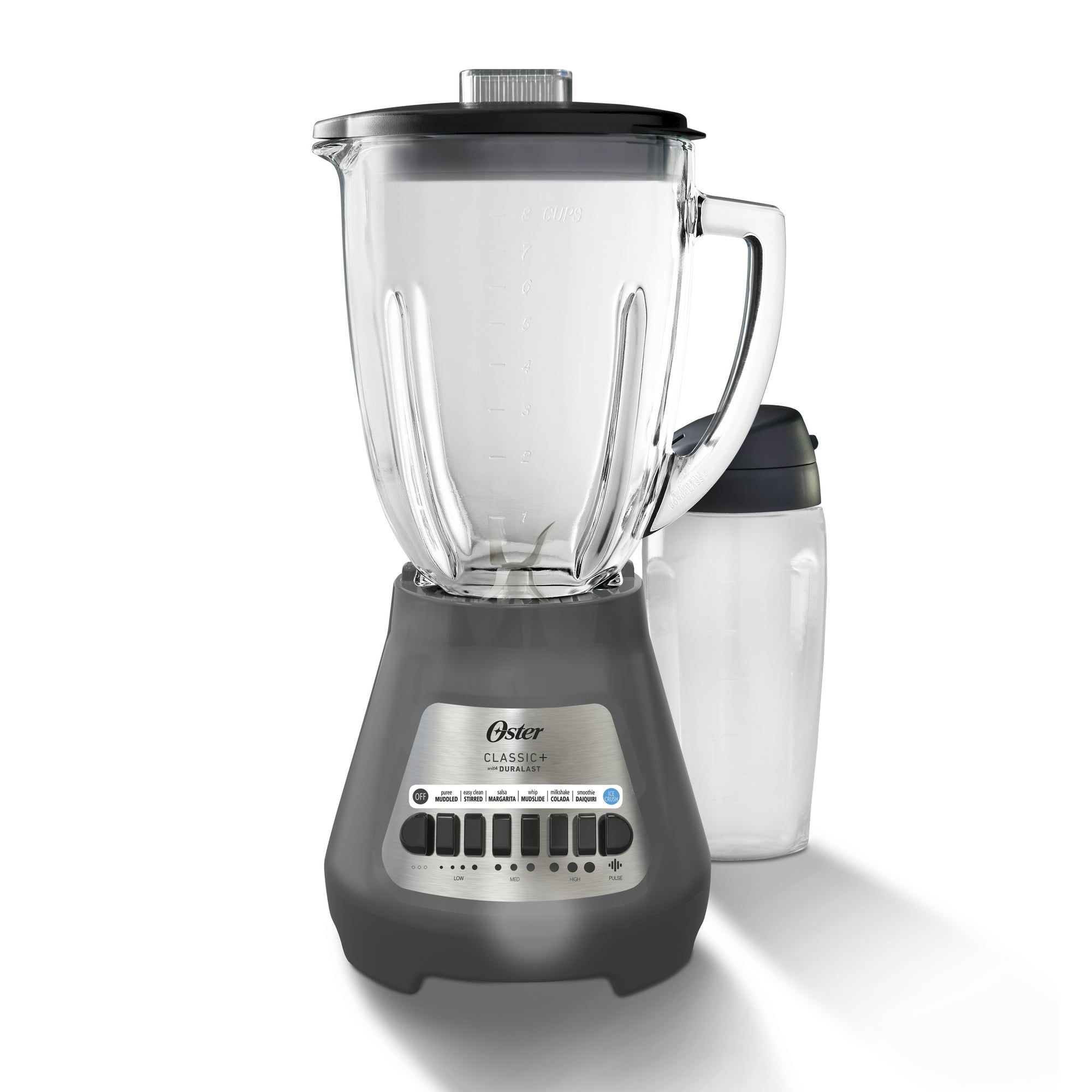 Oster Party Blender, XL 8-Cup Glass Jar, Blend-N-Go Cup, 8 Speeds for ...