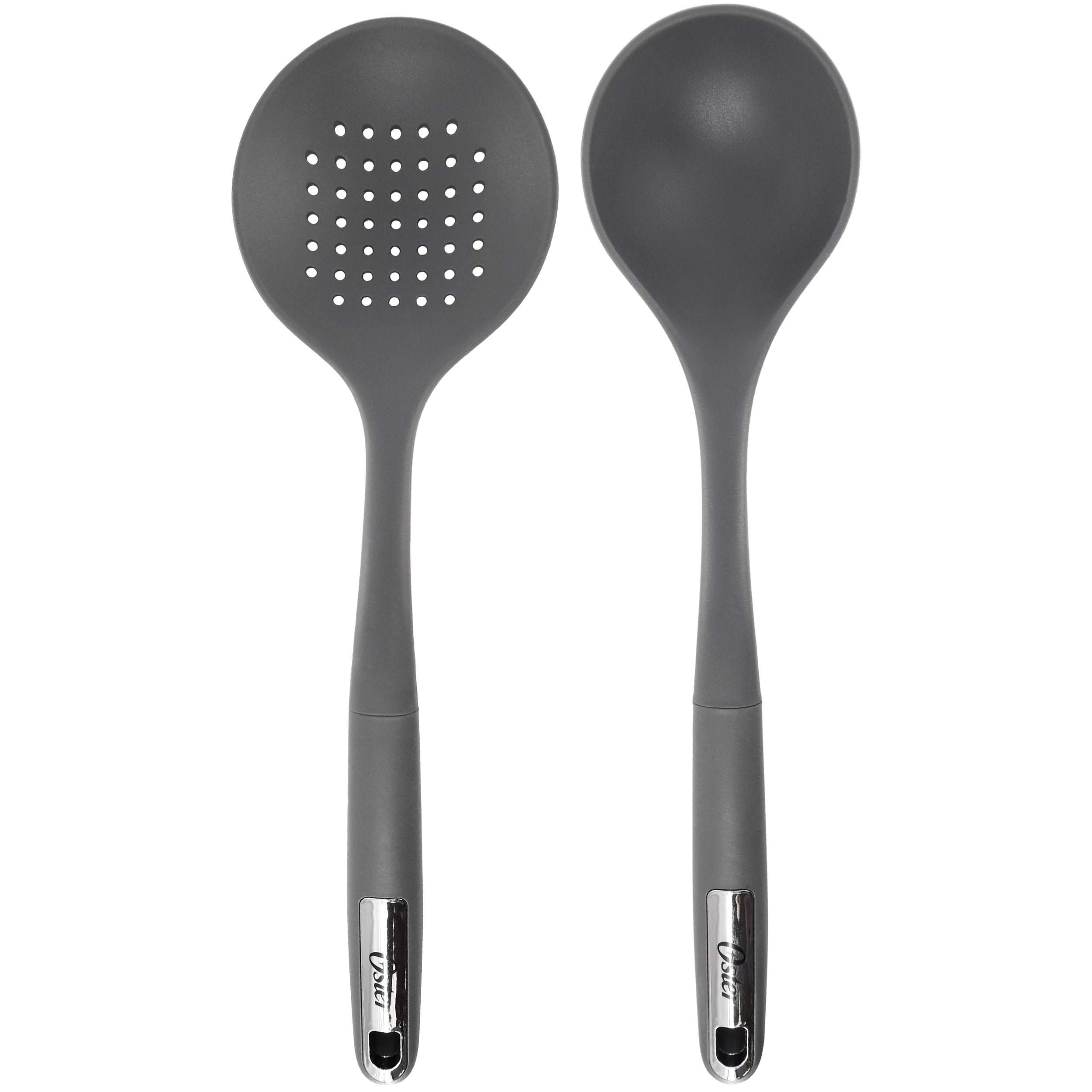 Oster Ridgecrest 2 Piece Silicone Kitchen Tool Skimmer and Ladle Set in ...