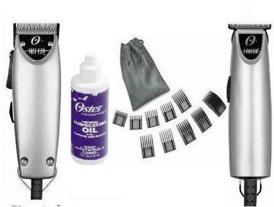 Oster Silver Fast Feed + T Finisher + oil + 10 piece combs - Walmart.com