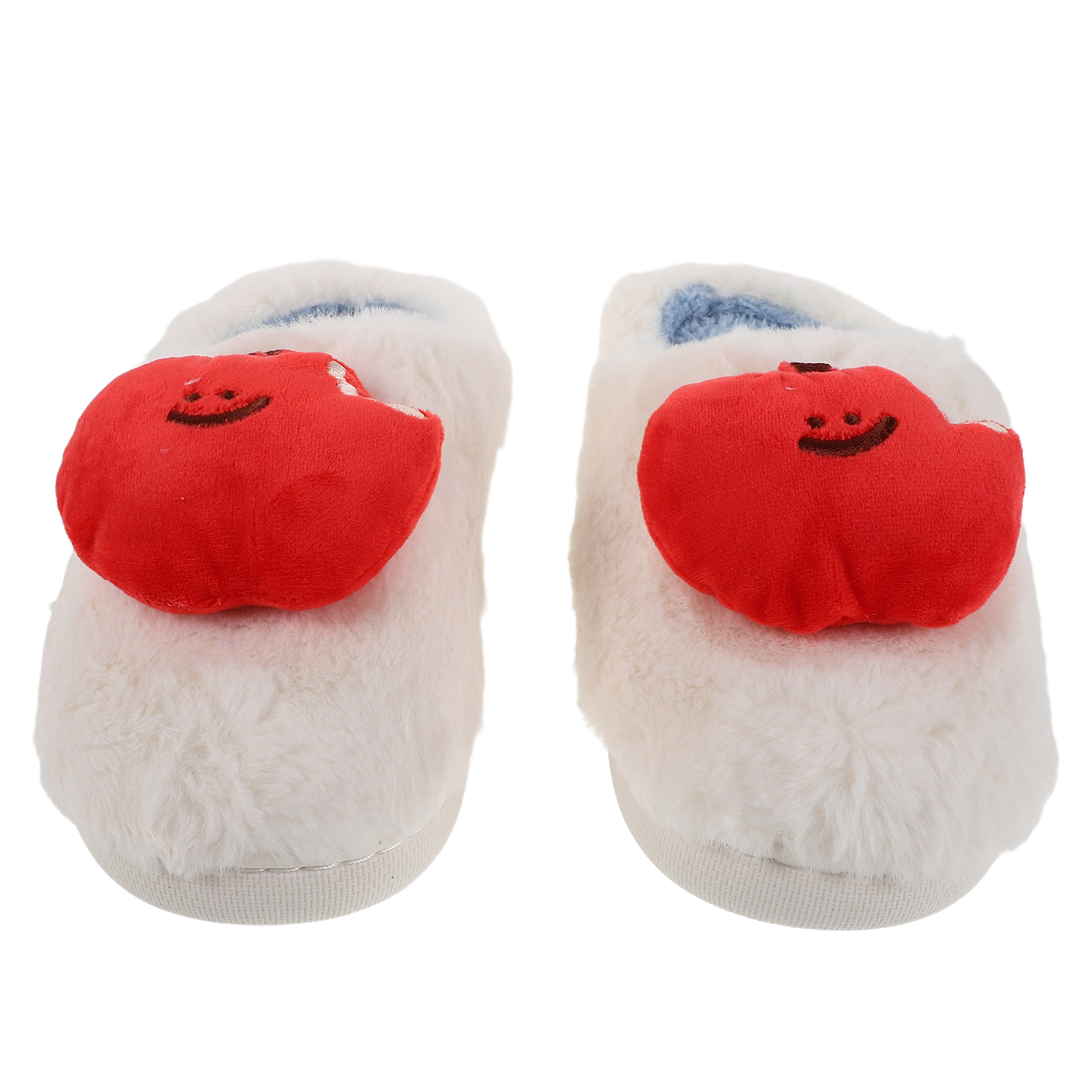 Raindrops 1Pairs Cozy Plush Apple Winter Slippers Fluffy Warm Indoor ...