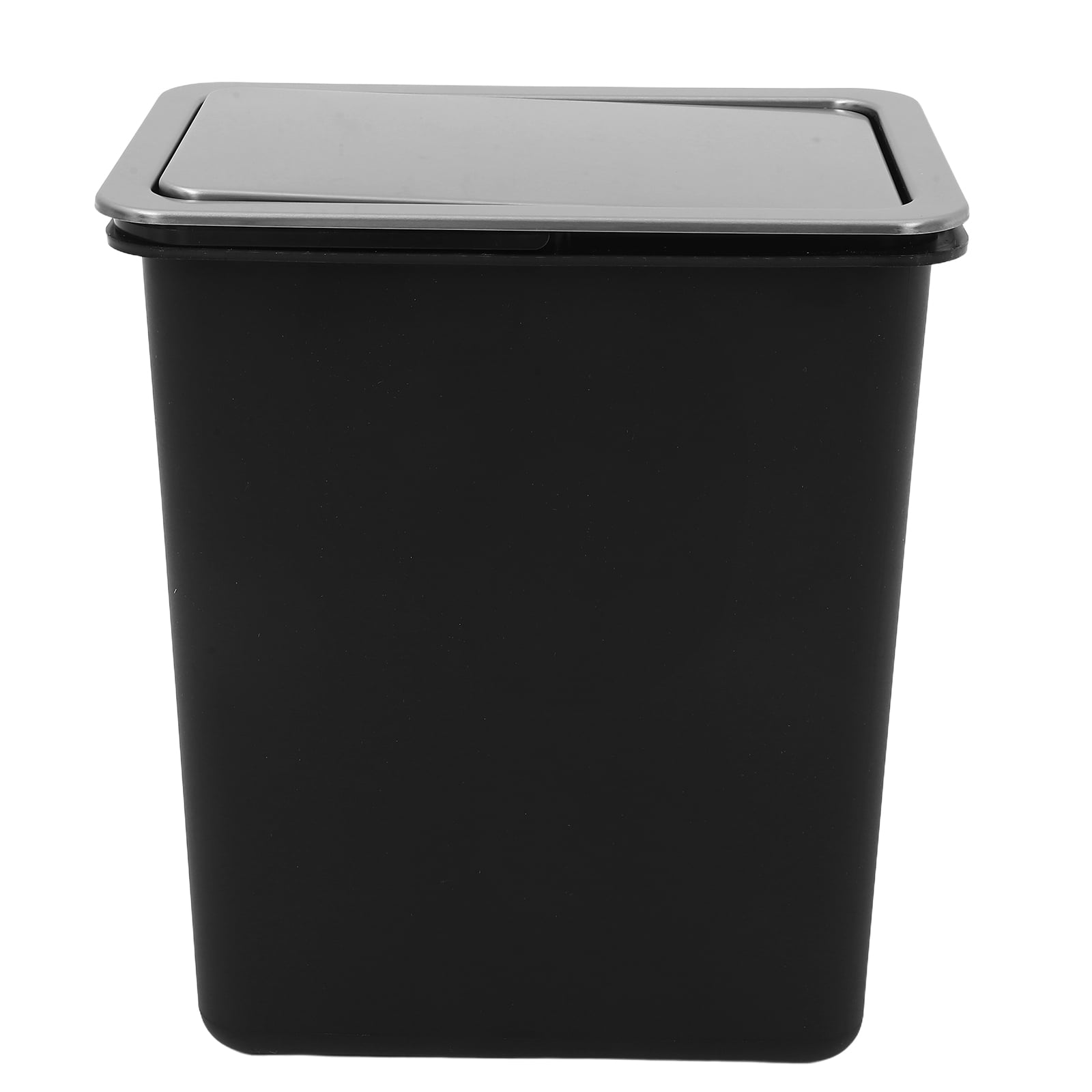 Raindrops Black Stainless Steel Counter Recessed Trash Can for Home Use ...