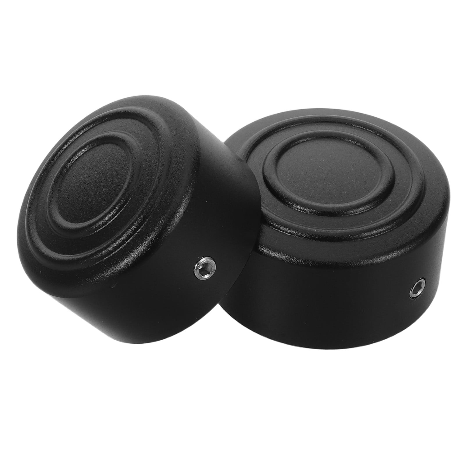 FOMIYES 2Pcs Black Aluminum Motorcycle Axle Caps Nut Cover Set Front ...