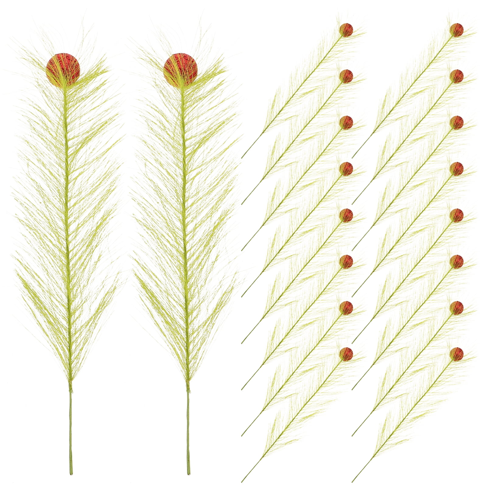 Raindrops 30Pcs Artificial Reed Stems Green Faux Grass for Elegant ...