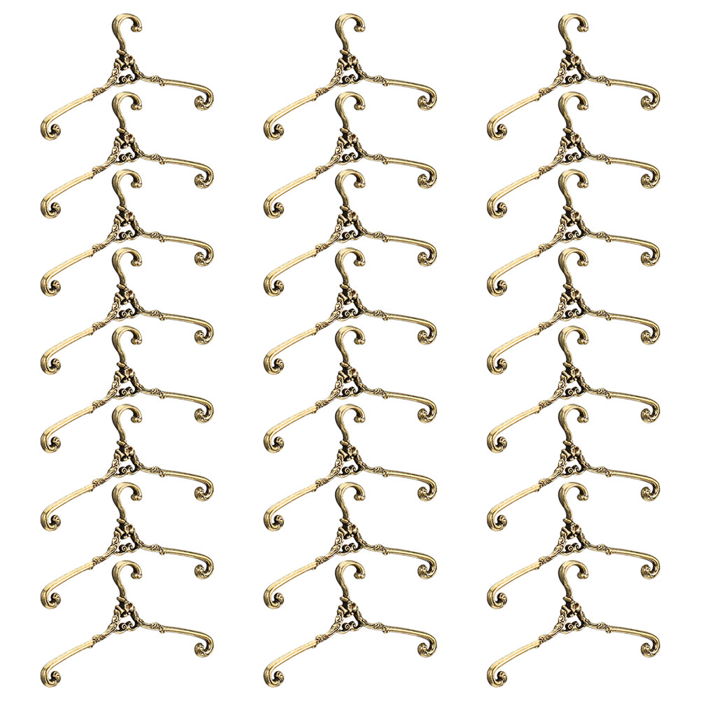 Ostracsh 48pcs Mini Metal Coat Hangers for Dollhouses: Vintage Style ...