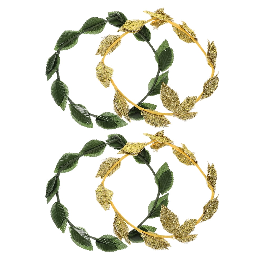 Ostracsh 4pcs Leaf Wreath Crown: Wedding Goddess Headpiece ...