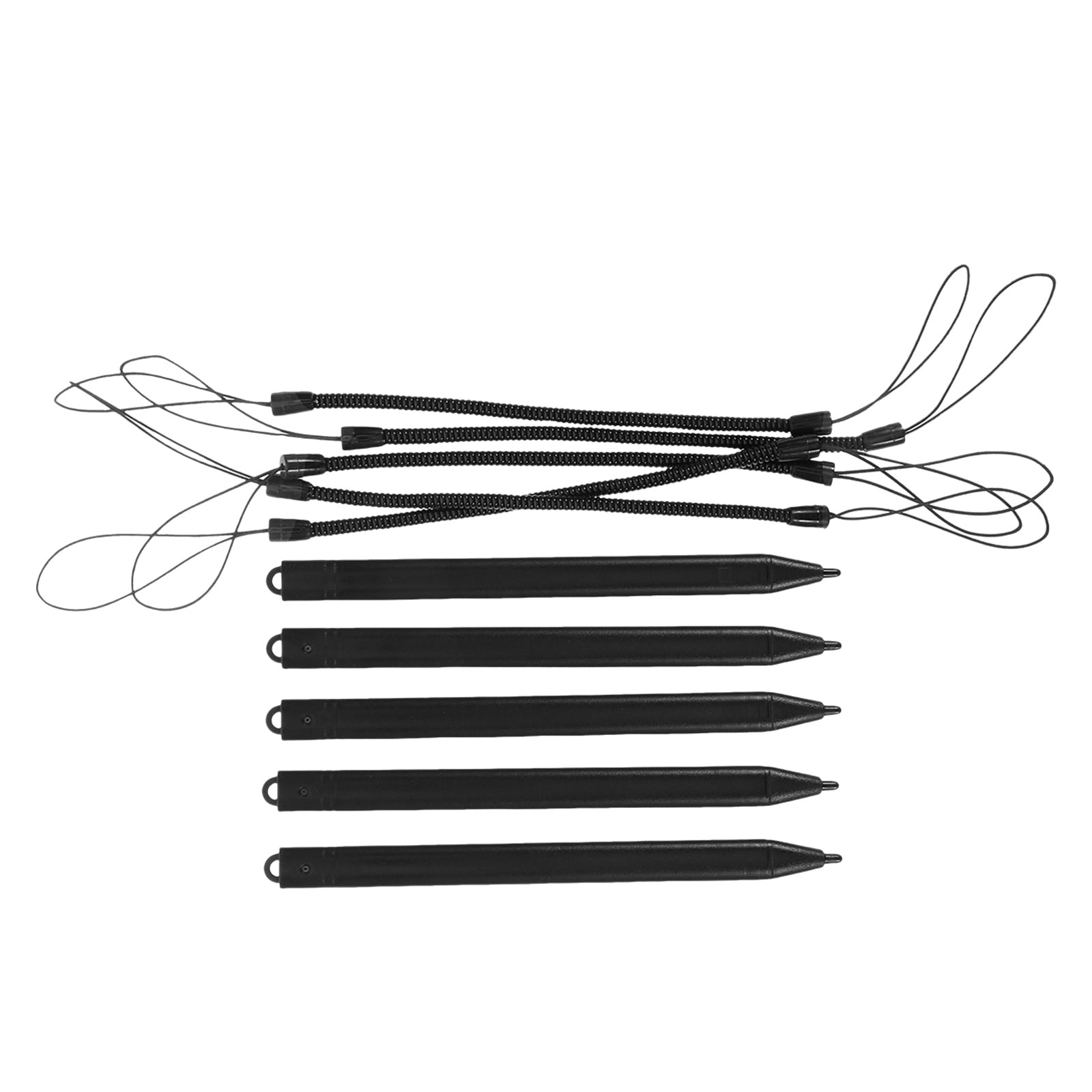 Raindrops Portable Stylus Pen, Black, Secure Spring Rope, for Office ...