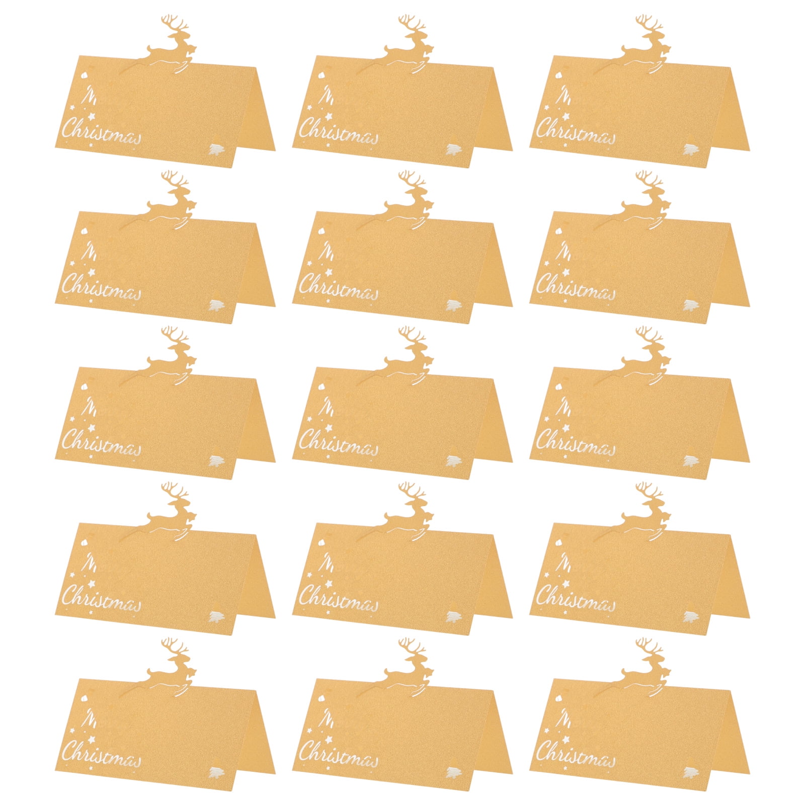 Ostracsh 50pcs Reindeer Christmas Place Card Blank Paper Tent Table ...