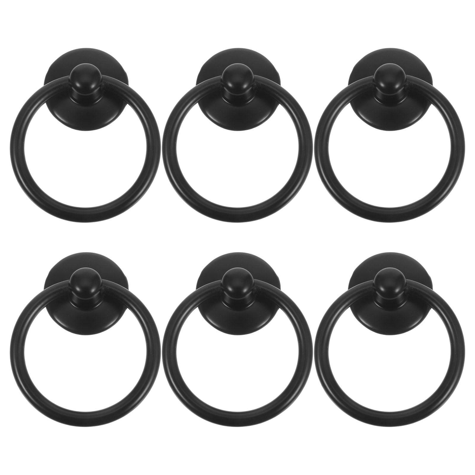 Raindrops 6Pcs Vintage Decorative Drawer Pulls Black Metal Cabinet ...
