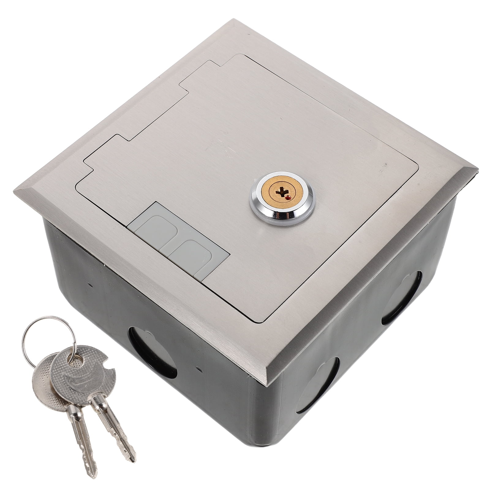 Raindrops Indoor Flush Floor Outlet Box Waterproof Lock and Silver ...