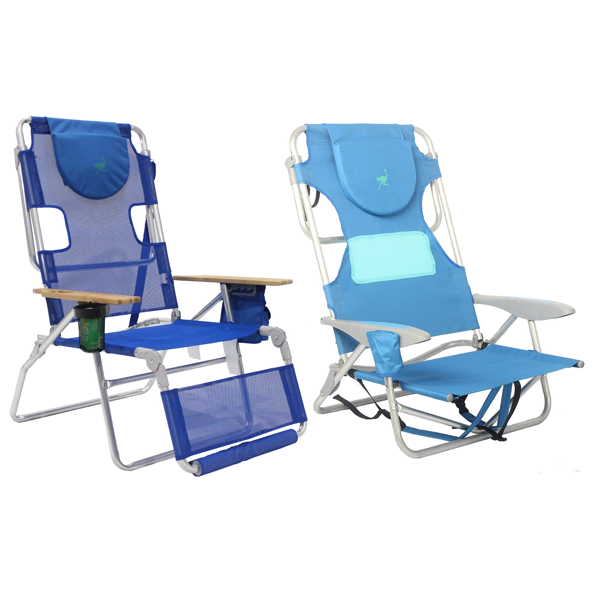 Ostrich Adjustable Reclining Beach Chair, High Seat, Extra Wide ...