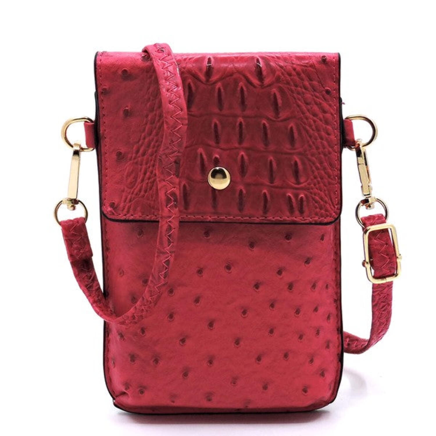 Ostrich Croc Crossbody Cell Phone Case - Walmart.com