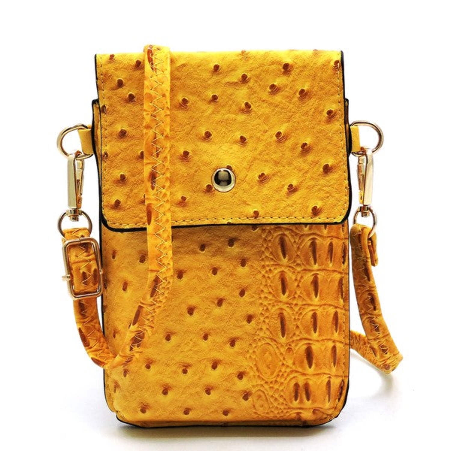 Ostrich Croc Crossbody Cell Phone Case - Walmart.com