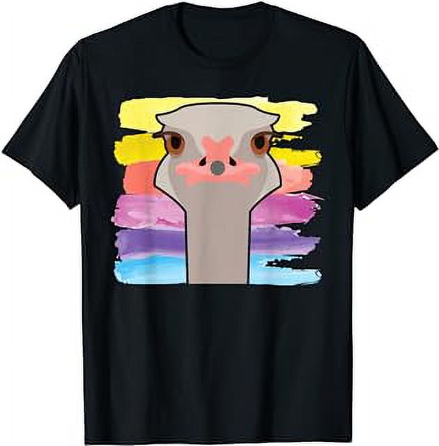 Ostrich Face Ostriches Animal Lover Flightless Bird T-Shirt - Walmart.com