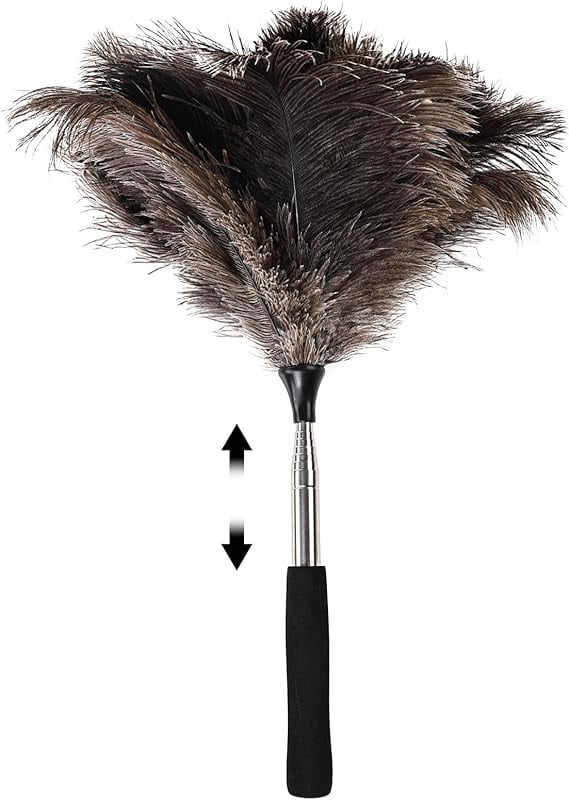 Ostrich Feather Duster 12 Inch Feather Duster Fluffy Natural Ostrich ...
