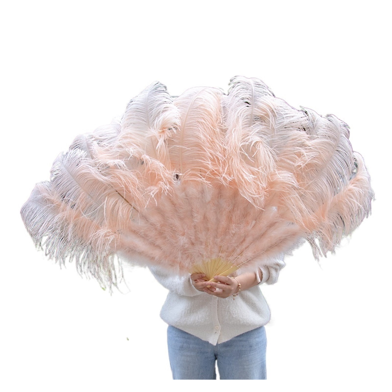 Ostrich Feather Fan Large Ostrich Feather Fans Feather Hand Fan ...