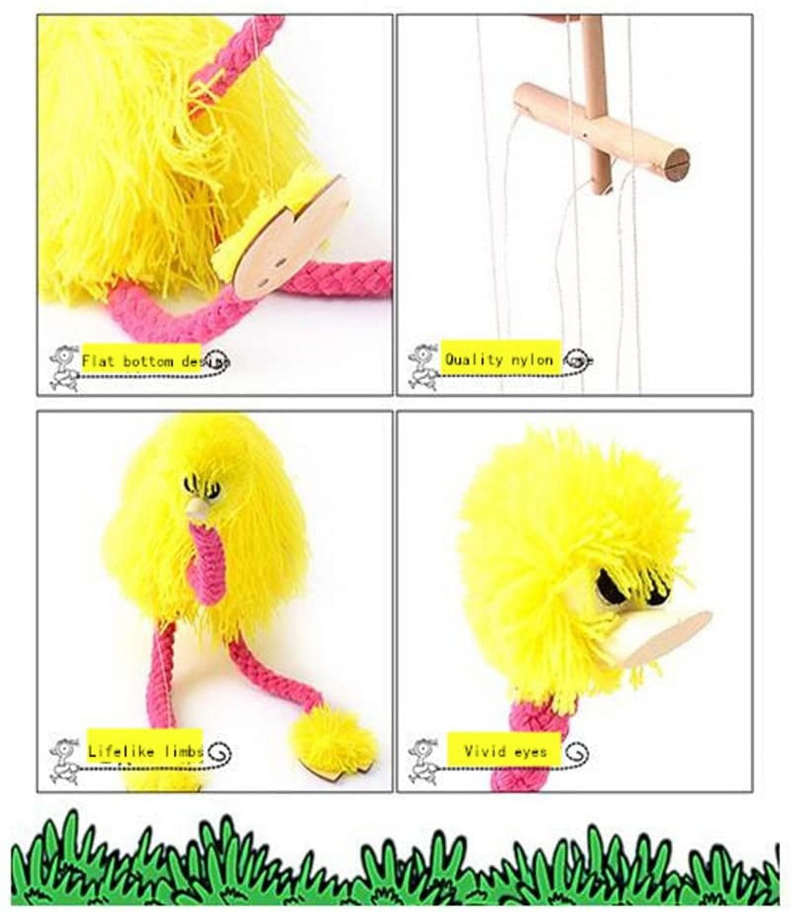 Ostrich Marionette Puppet,Ostrich String Puppet，Exercise Hand-Brain Balance，Marionette Puppets ...