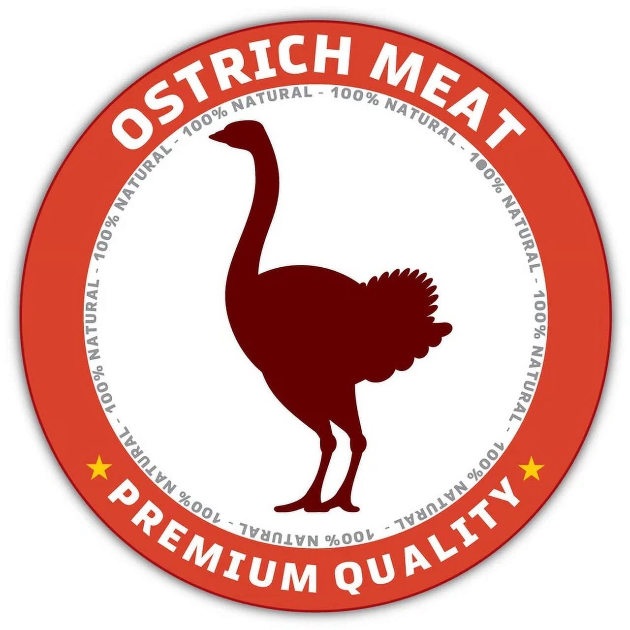 Ostrich Meat Premium Food Quality Car Sticker Phone Decal Water Bottle ...