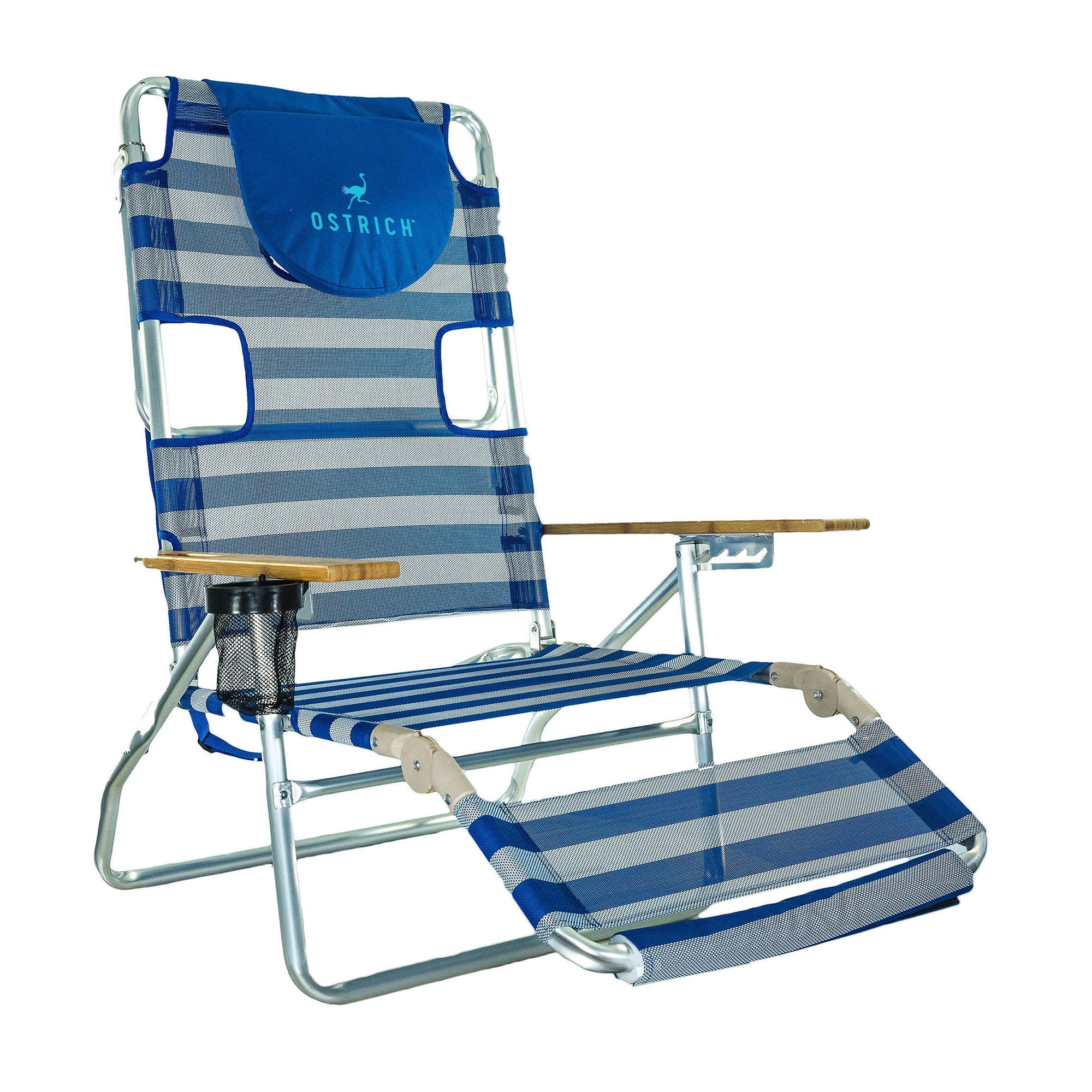 Open Box Ostrich Original 3N1 Outdoor Beach Lounge Chair w/ Footrest ...