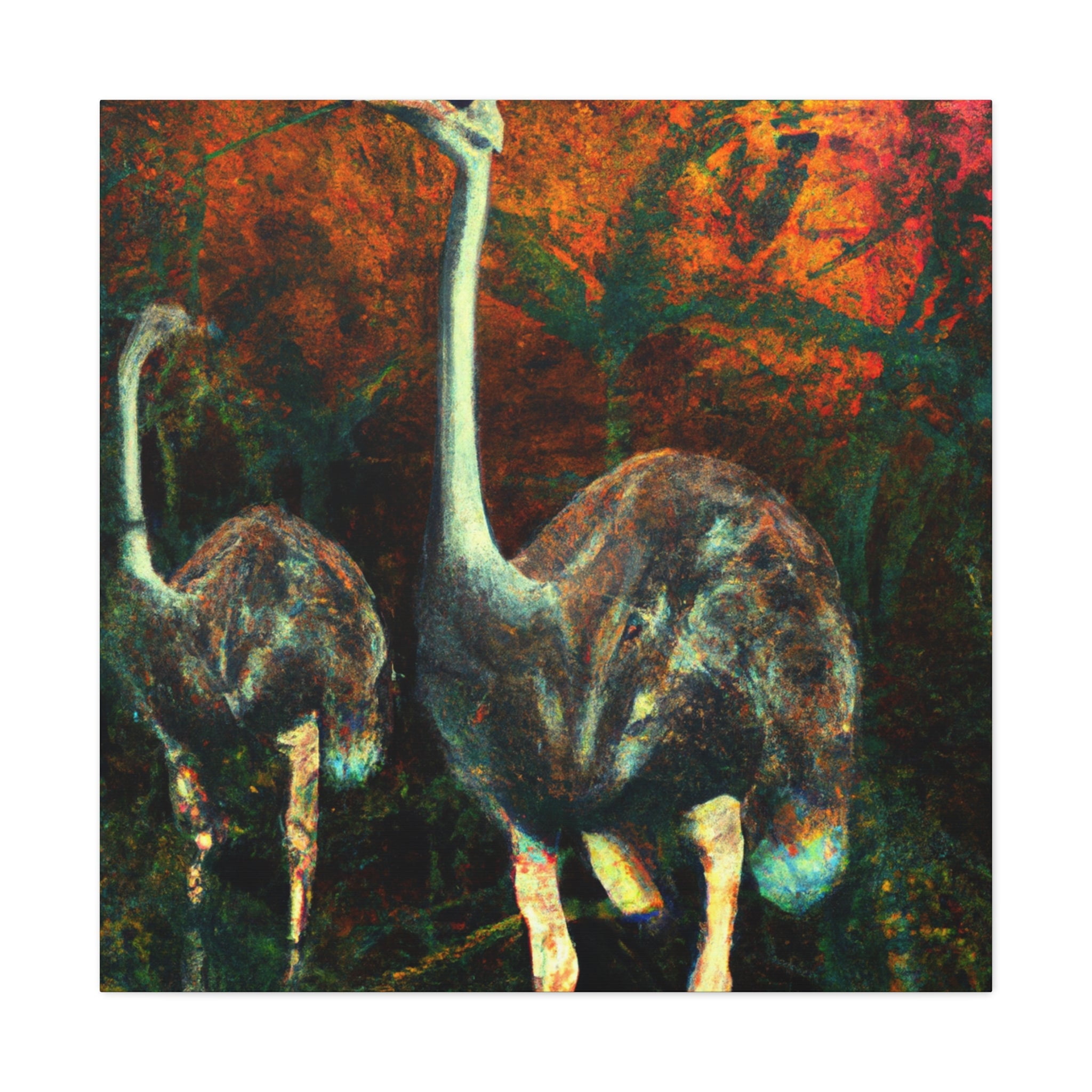 Ostrich in Flight - Canvas - Walmart.com