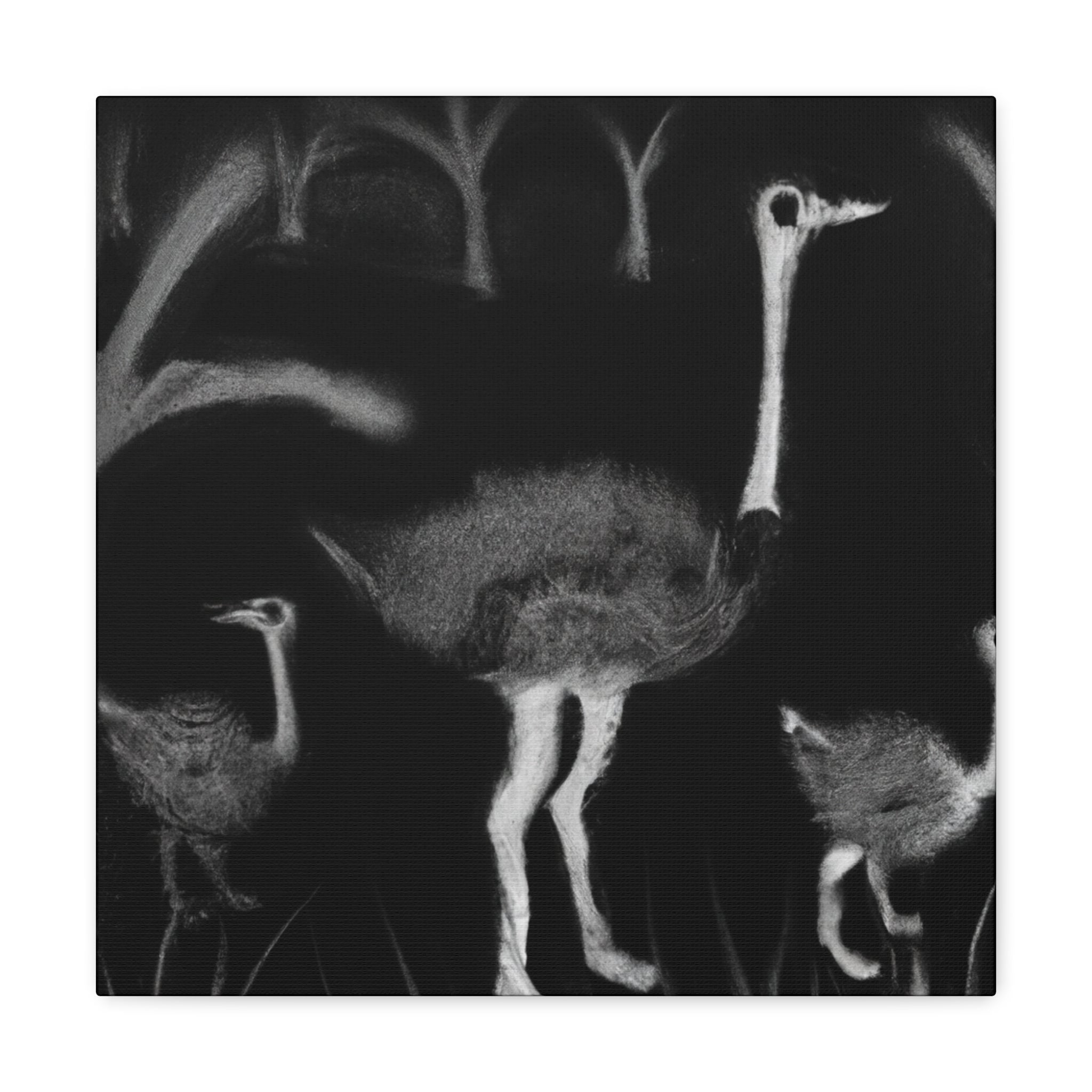 Ostrich in Motion. - Canvas - Walmart.com