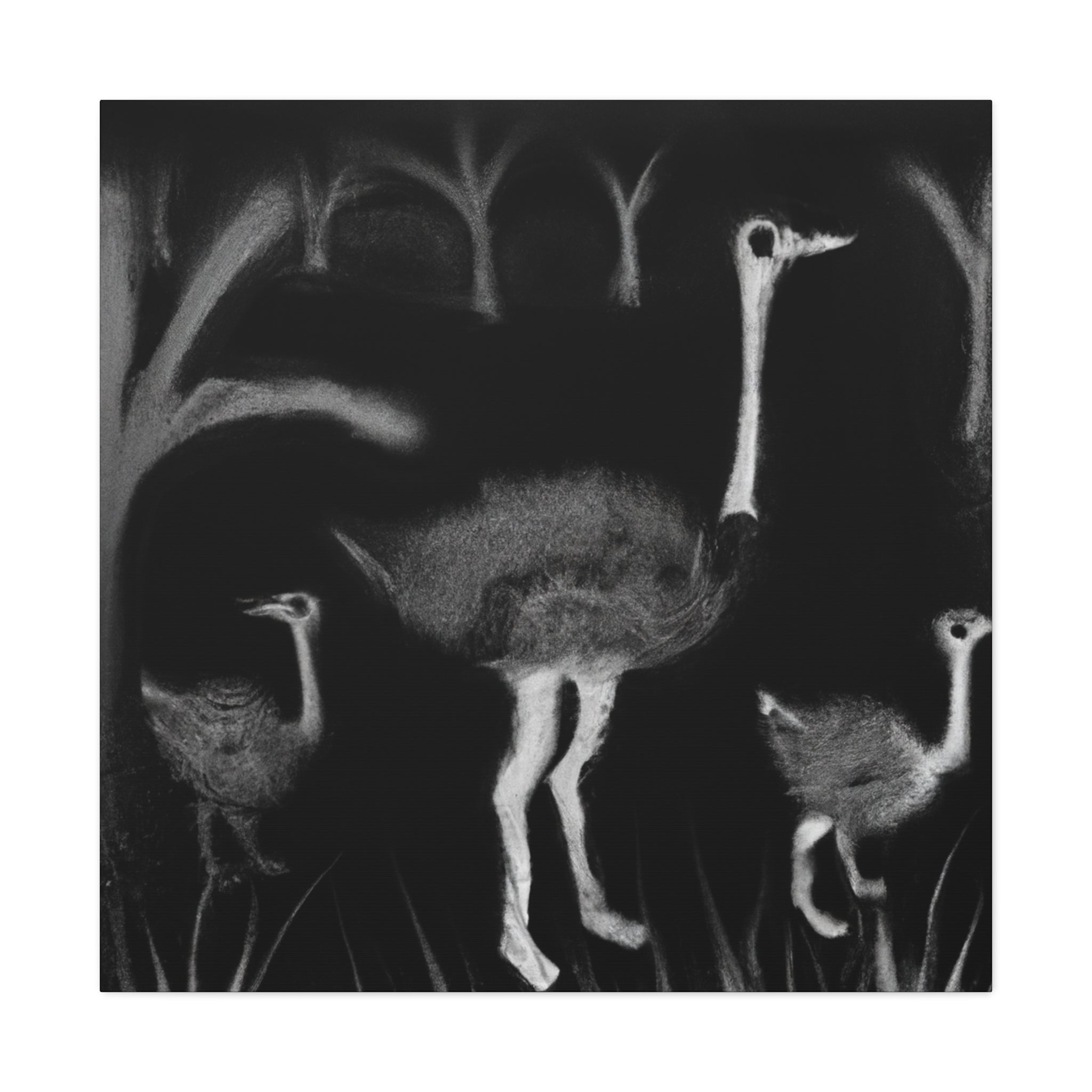 Ostrich in Motion. - Canvas - Walmart.com
