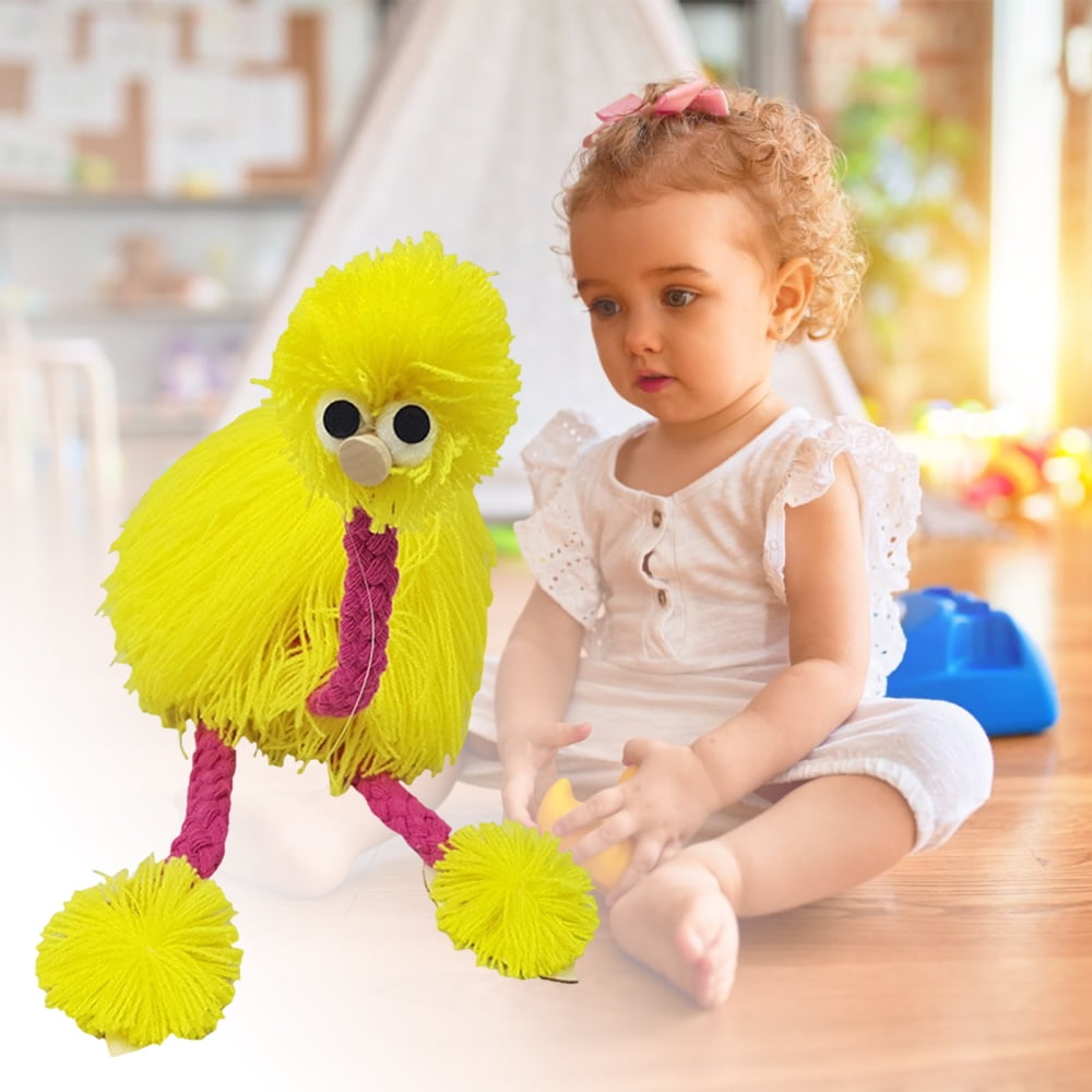 Ostrich-shaped Bright Color Puppet Toy Parent-child Interactive Puppet ...