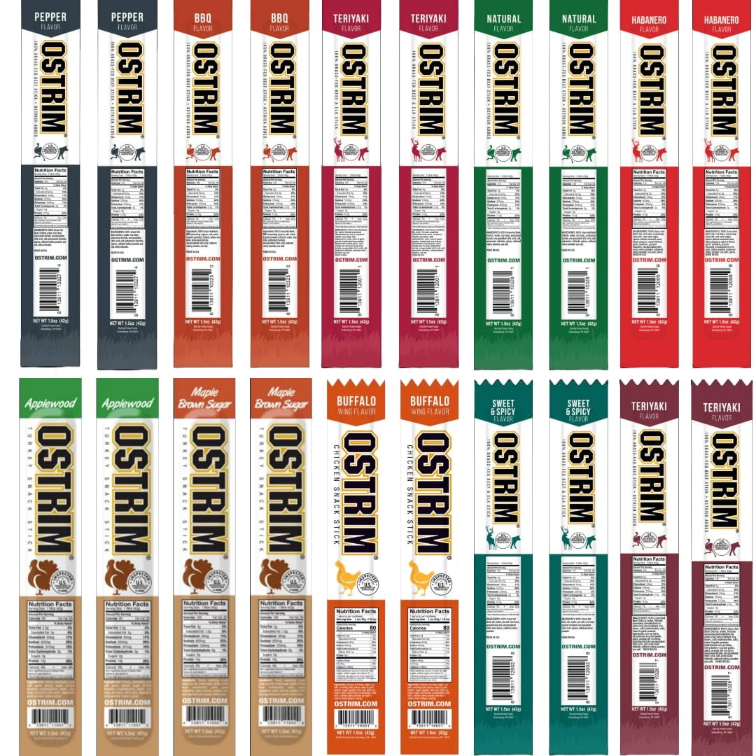 Ostrim Snack Sticks Box - High Protein | Low Carb | Keto Friendly ...