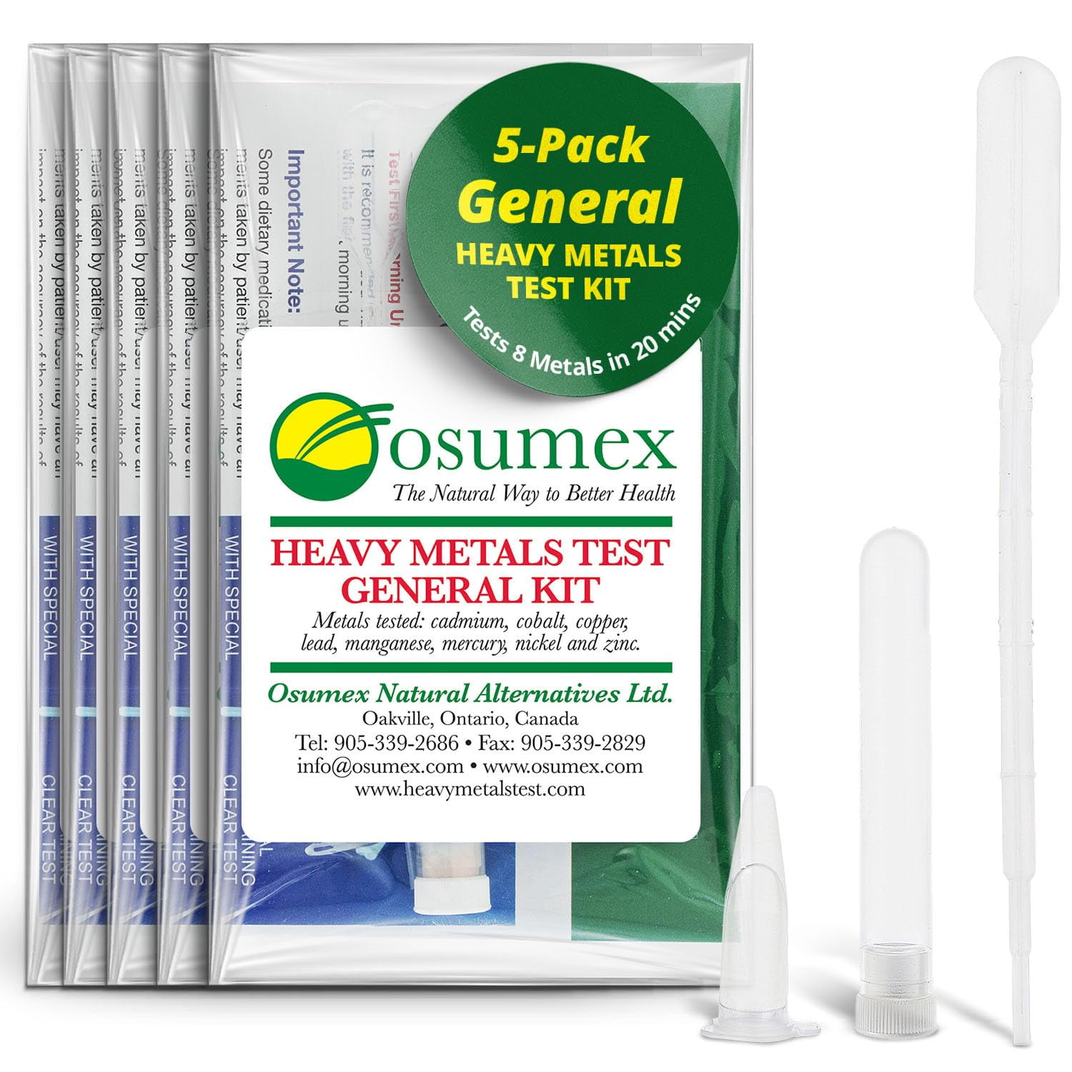 Osumex Heavy Metal Test Kit for Humans 5 Pack Heavy Metals Test – At ...