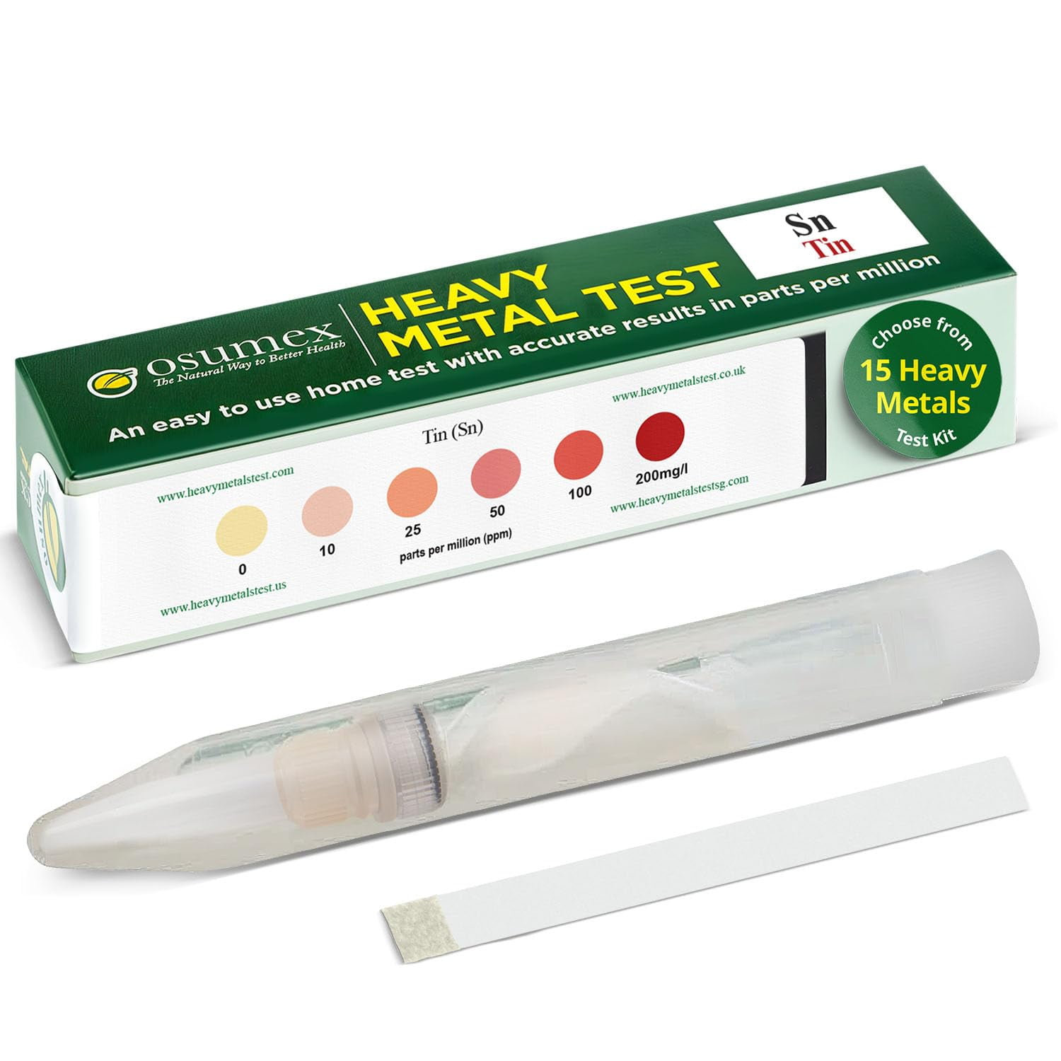 Osumex Heavy Metal Test Kit Tin Kit 1 Pack - at Home Heavy Metal Test ...