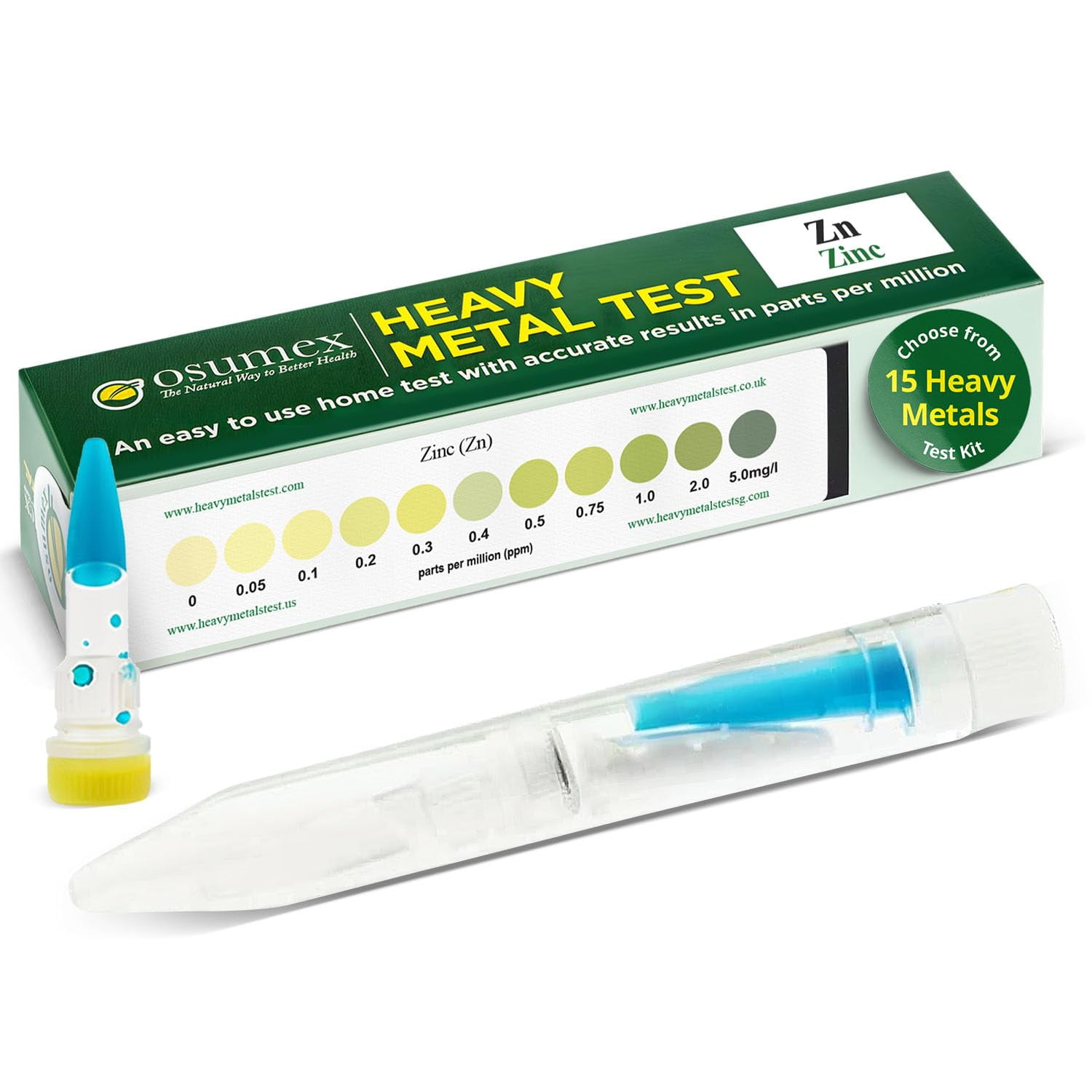 Osumex Heavy Metal Test Kit Zinc Test 1 Pack - Drinking Water Test Kits ...