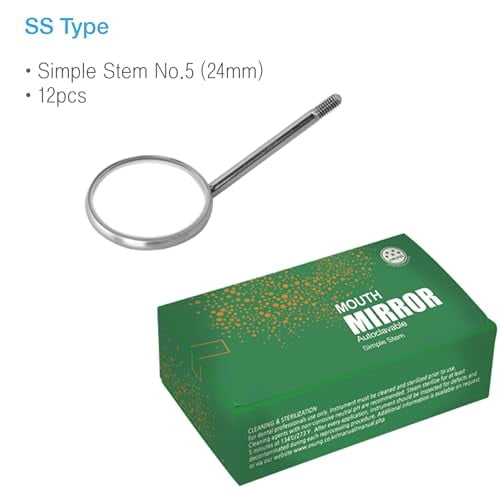 DMSS5 Dental Mouth Mirror 5 Simple Stem Pack of 12 - Walmart.com