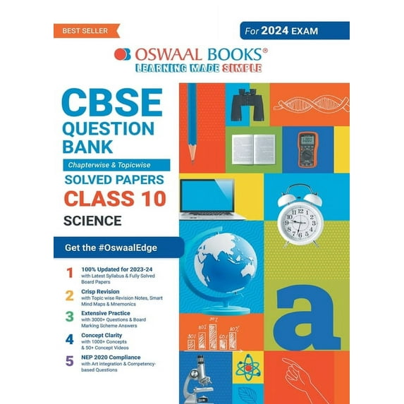 Oswaal CBSE Chapterwise & Topicwise Question Bank Class 10 Science Book (For 2023-24 Exam ...