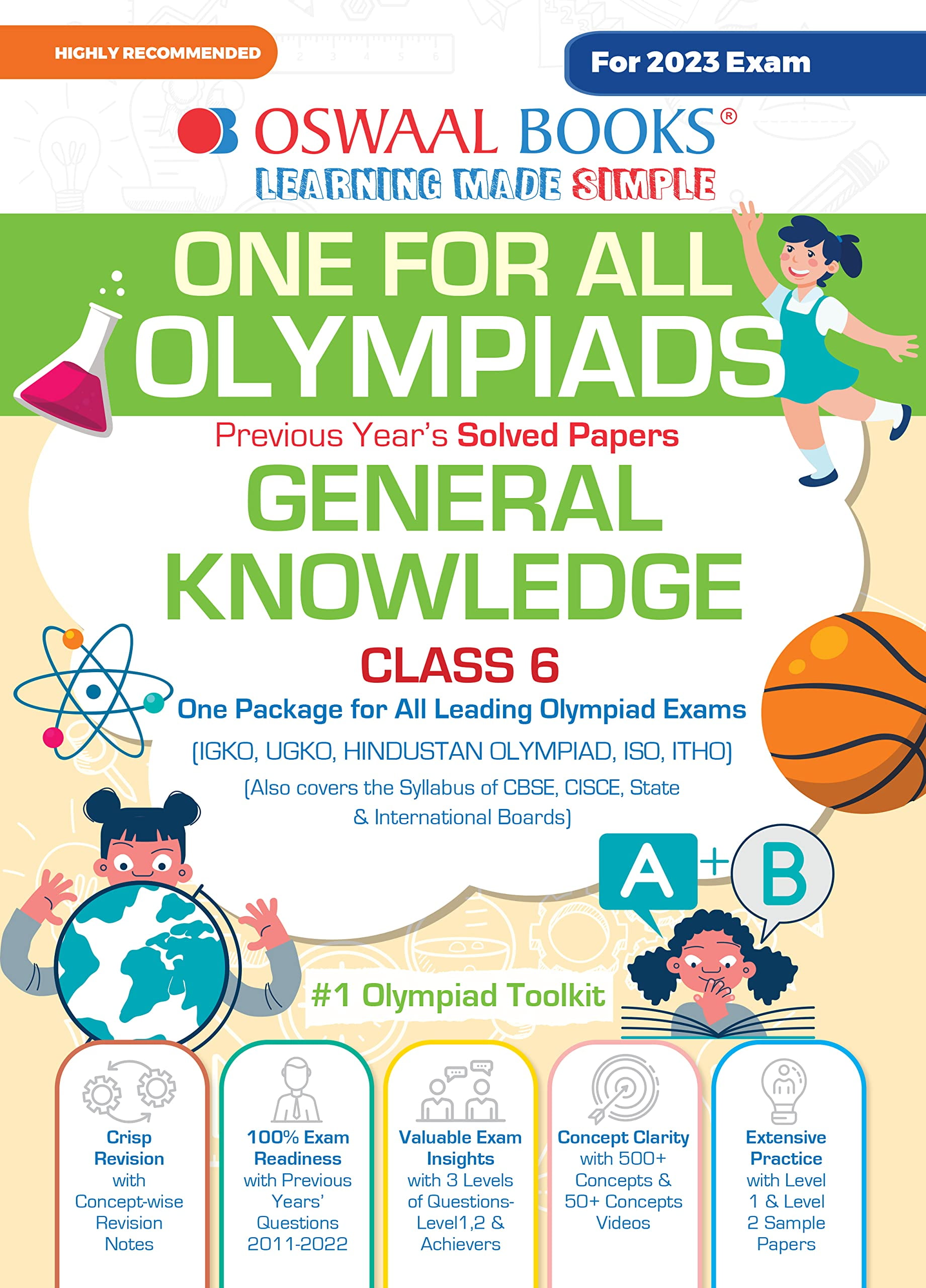 Oswaal One For All Olympiad Previous Years' Solved Papers, Class-6 ...