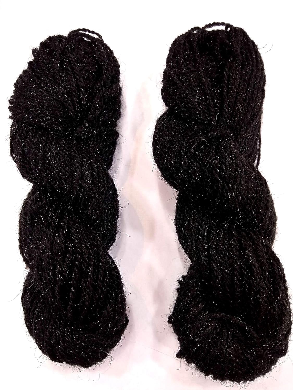 Oswal Knitting Yarn Wool Shiny Glitter Glazy Black Woolen Crochet Yarn ...