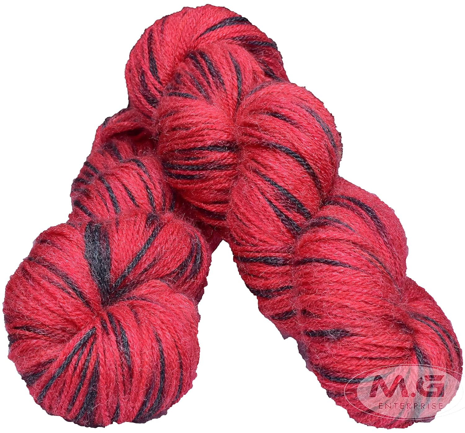 Oswal Redmix 200 gm Wool Hank Hand Knitting WoolArt Craft Soft ...