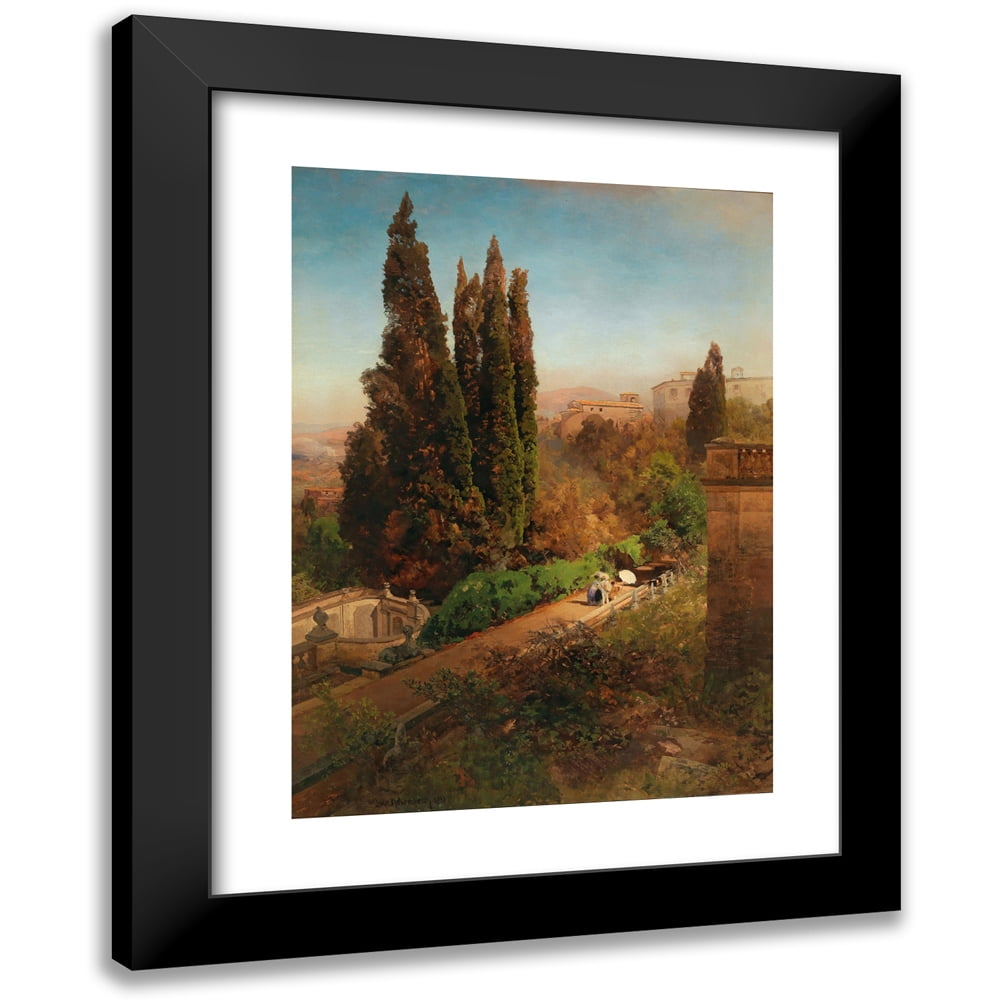 Oswald Achenbach 14x18 Black Modern Framed Museum Art Print Titled - A ...