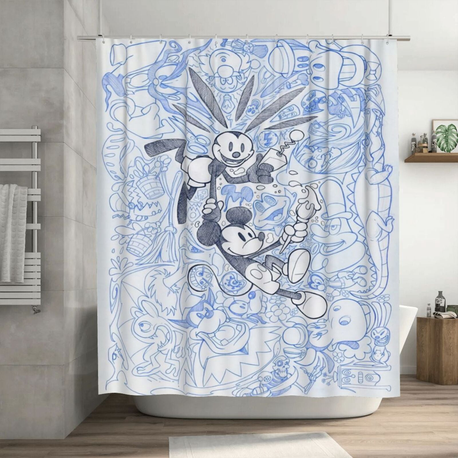 Oswald the Lucky Rabbit Shower Curtain, Lovely Cartoon Shower Curtains ...