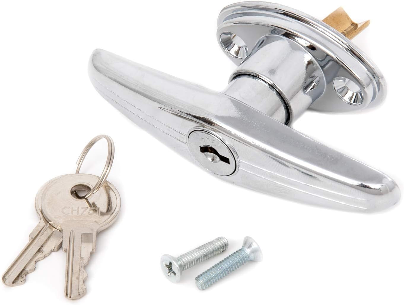 Oswald Supply Locking T Handle Latch in Chrome with a V Spindle Laundry ...