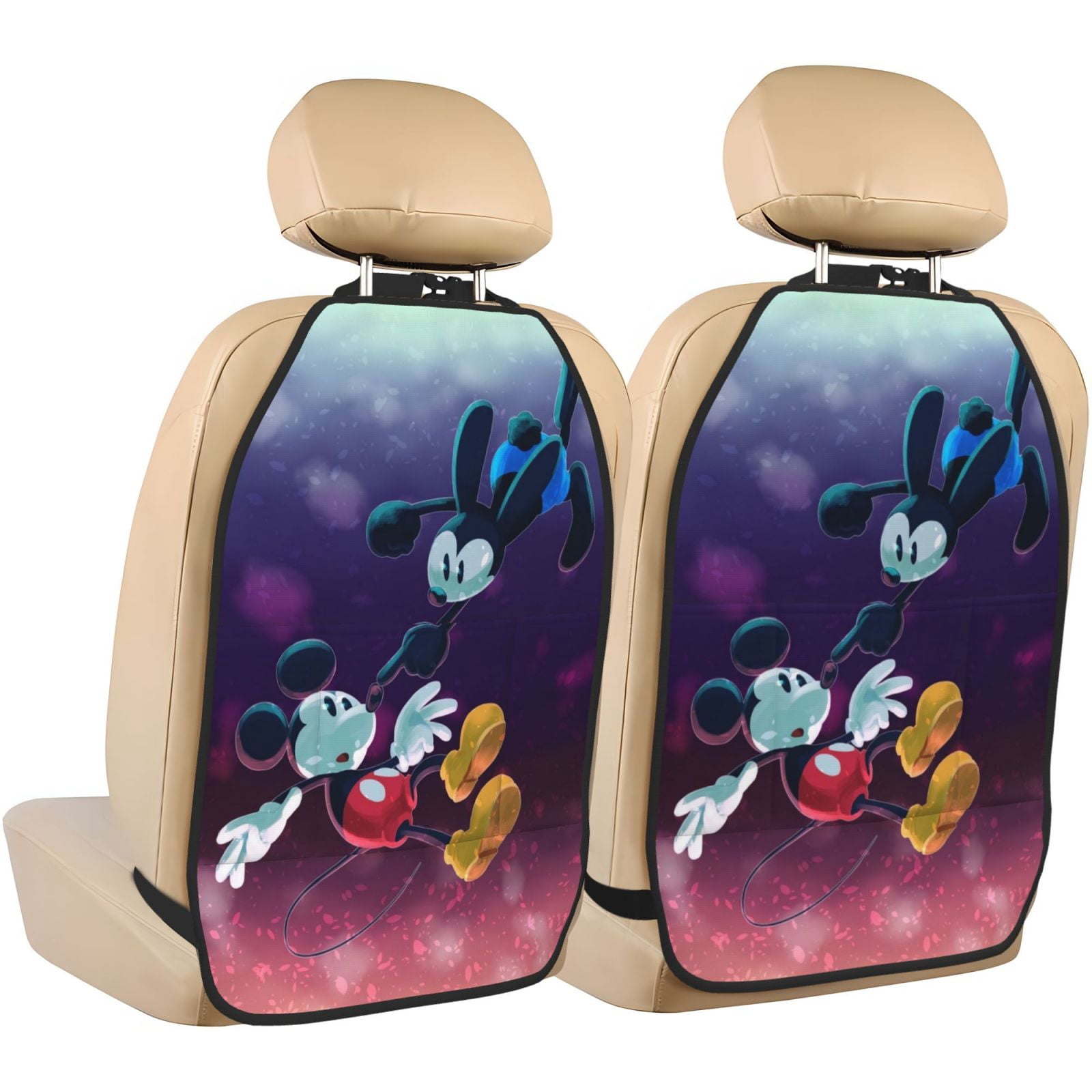 Oswald The Lucky Rabbit Car Seat Anti-Kick Storage Pads 2 Piece Set Car ...