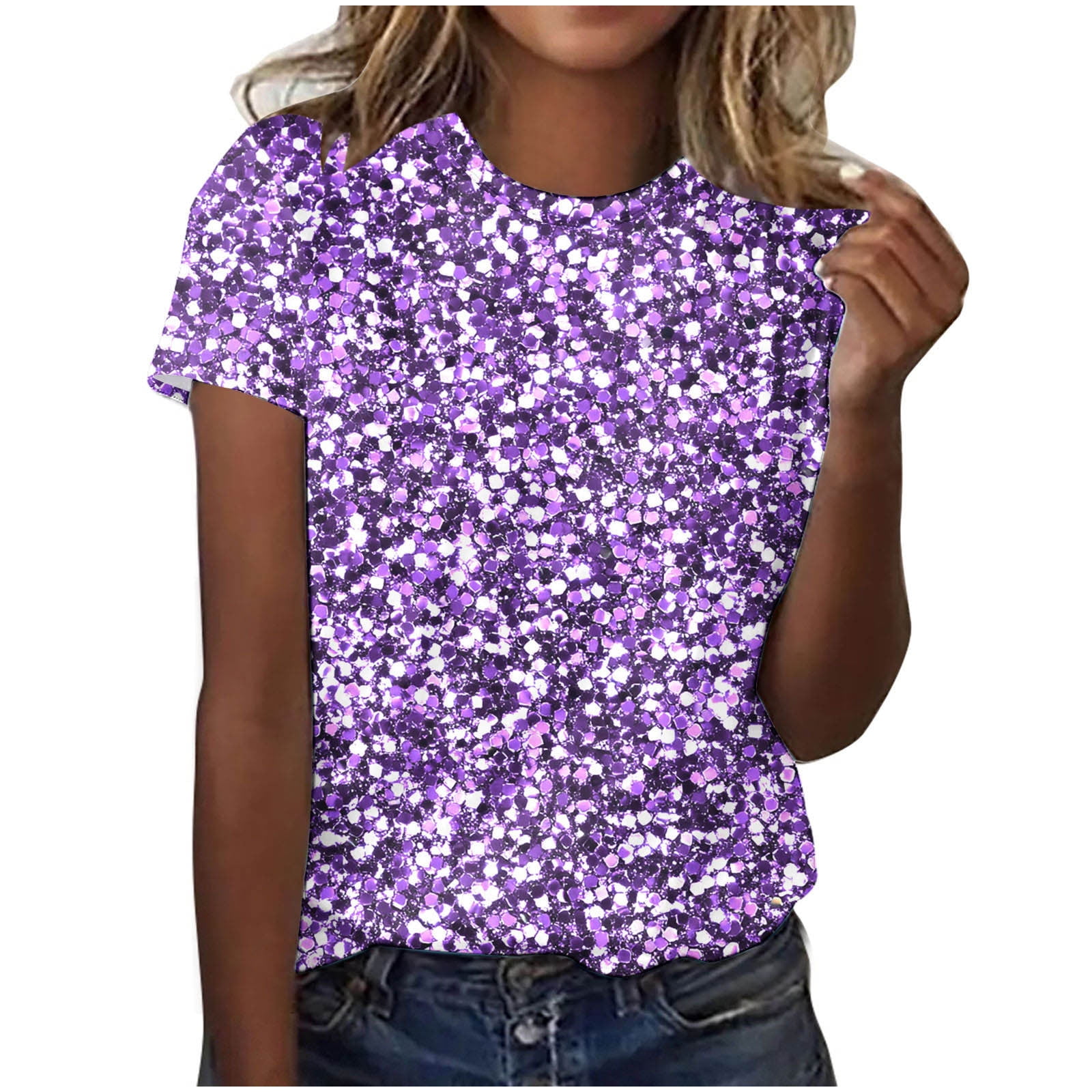 Otaozi Spring Tops For Women Womens Tops Summer Work Short Sleeve ...